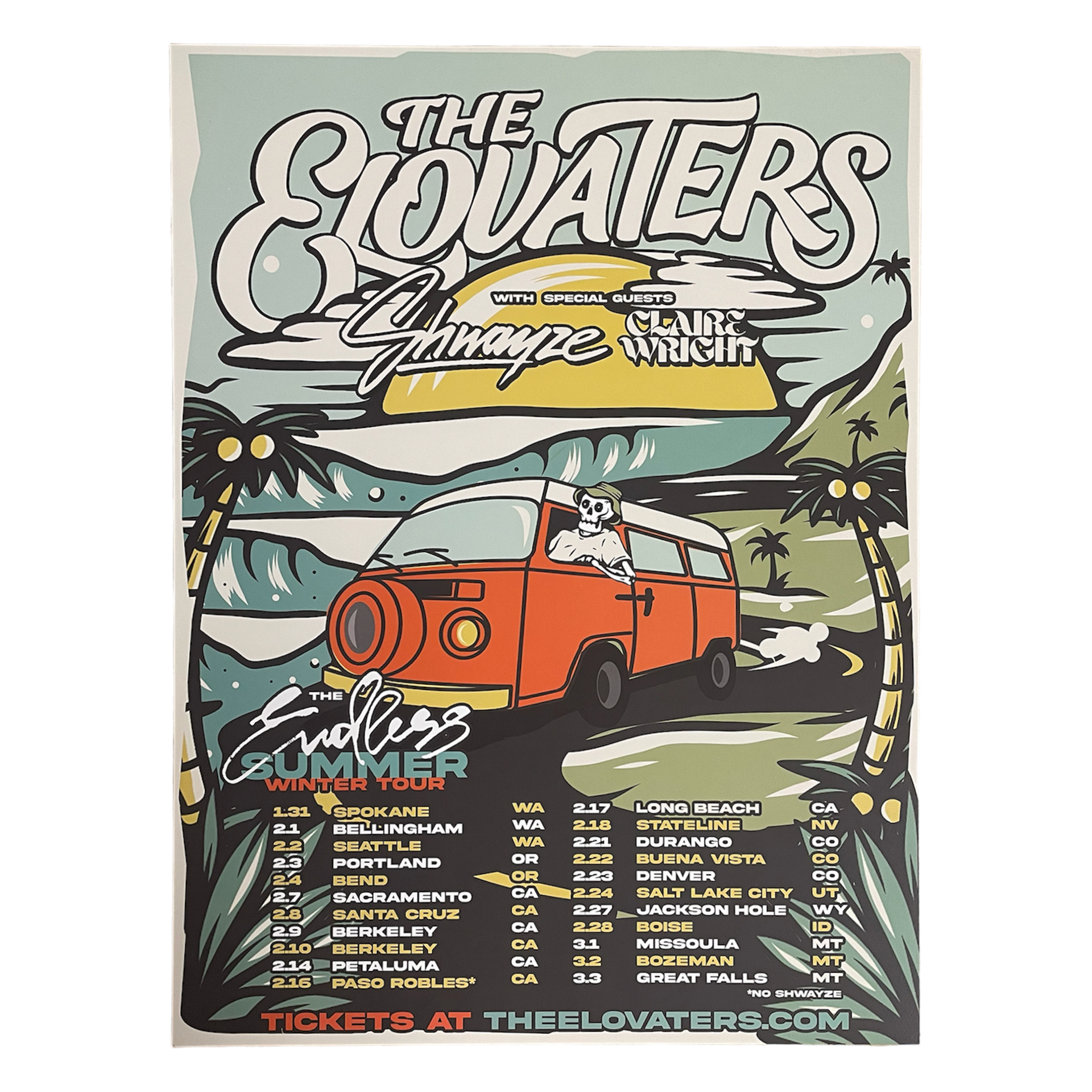 2024 The Endless Summer Winter Tour Poster – The Elovaters